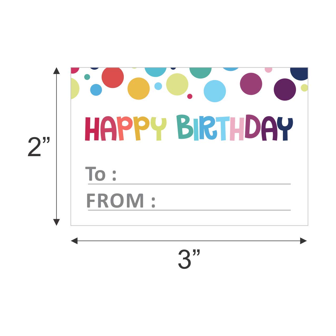 SVM CRAFT-Happy Birthday to from Sticker for Gift Tag Labels - Birthday ...